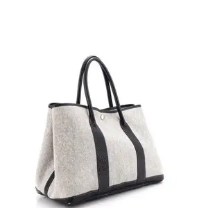Hermès Garden Party Tote Toile And Leather 36 - Black