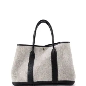 Hermès Garden Party Tote Toile And Leather 36 - Black