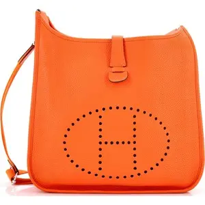 Hermès Evelyne Bag Gen Iii Clemence Gm - Orange