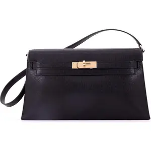 Hermès Kelly Elan Shoulder Bag Chevre Chamkila - Black