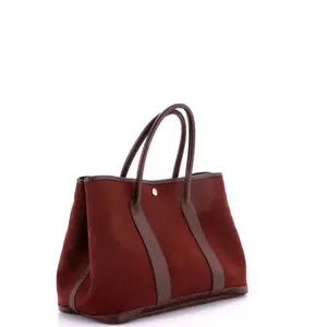 Hermès Garden Party Tote Toile And Leather 36 - Red