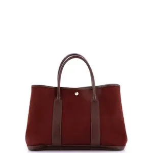 Hermès Garden Party Tote Toile And Leather 36 - Red