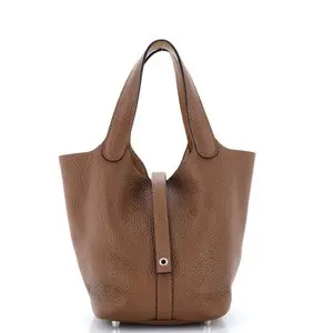Hermès Eclat Picotin Lock Bag Clemence With Swift Pm - Brown