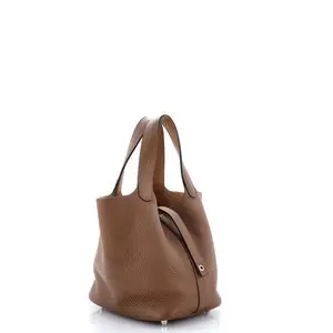 Hermès Eclat Picotin Lock Bag Clemence With Swift Pm - Brown