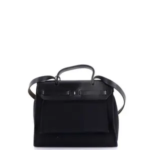 Hermès Herbag Toile And Leather Pm