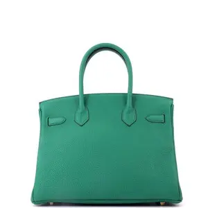 Hermès Birkin Handbag Togo With Gold Hardware 30 - Green