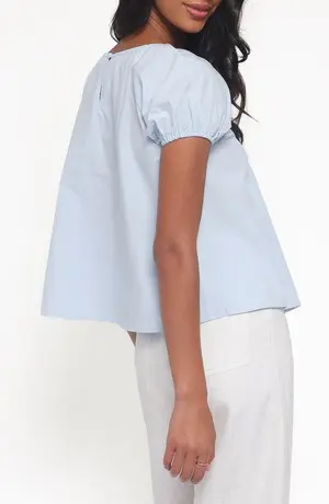 PETAL & PUP Abbot Pleated Cotton Top