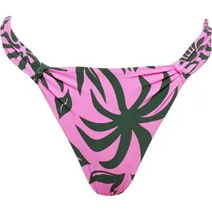 VYB SWIM Shady Palms Kyle Knotted Bikini Bottom - Pink