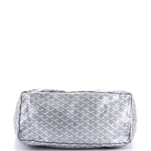 Goyard Saint Louis Tote Precious Metals Coated Canvas Gm - Metallic Silver