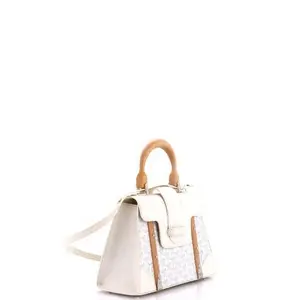 Goyard Saigon Top Handle Bag Coated Canvas With Leather Pm
