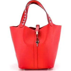 Hermès Picotin Lock Bag Tressage Epsom Mm - Red
