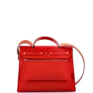 Hermès Herbag Zip Leather And Toile 31