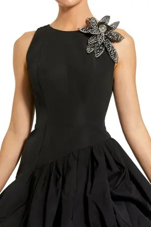Mac Duggal Embellished Bubble Hem Mini Dress
