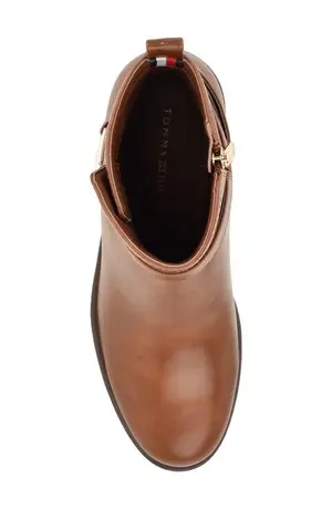 Tommy Hilfiger Idala Faux Leather Block Heel Bootie - Bark