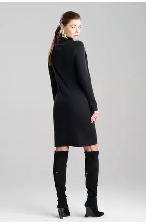 Natori Layering Jersey Turtleneck Dress
