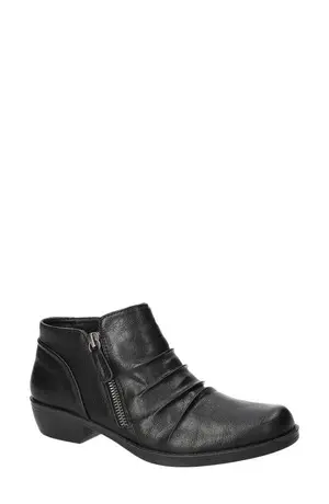 EASY WORKS BY EASY STREET Jacoba Zip-up Bootie - Black