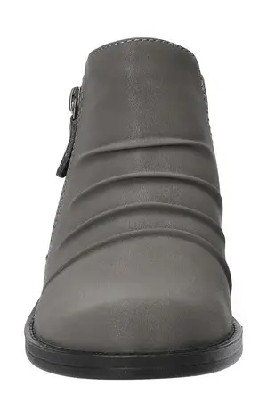 EASY WORKS BY EASY STREET Jacoba Zip-up Bootie - Grey Matte