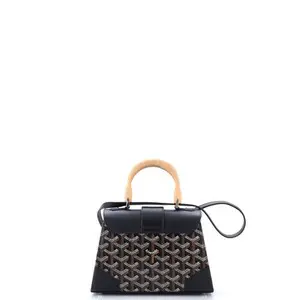Goyard Structured Saigon Top Handle Bag Coated Canvas With Leather Mini