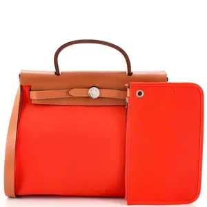 Hermès Herbag Zip Leather And Toile 31