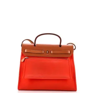 Hermès Herbag Zip Leather And Toile 31