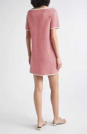 Posse Micah Gingham Stretch Knit Minidress