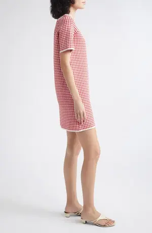 Posse Micah Gingham Stretch Knit Minidress
