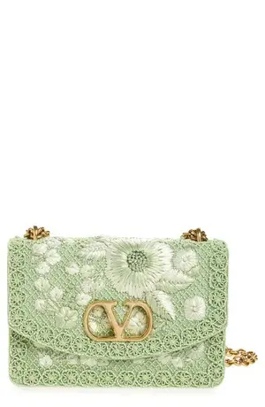 Valentino Garavani Embroidered Shoulder Bag
