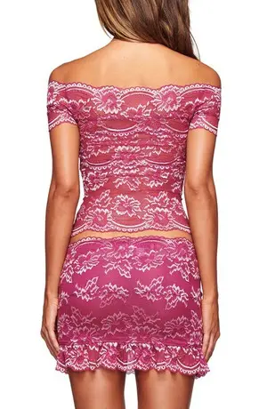 I.AM.GIA Off-the-shoulder Lace Top With Keyhole Detail