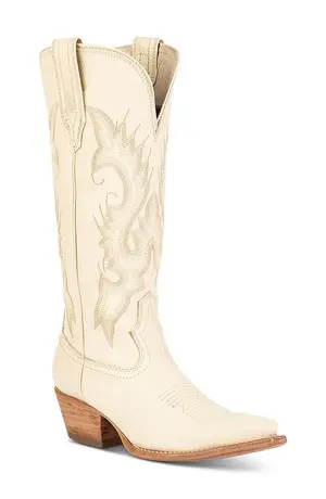 FREEBIRD Knee High Western Boots - Beige