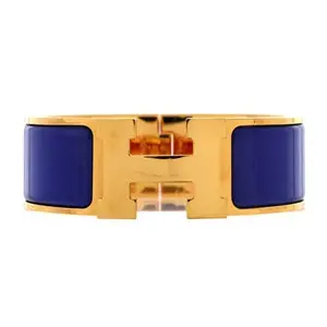 Hermès Clic H Bracelet Enamel Wide - Blue