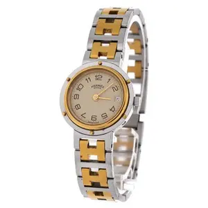 Hermès Clipper Quartz Watch Stainless Steel With Plated Metal 24