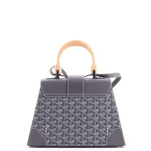 Goyard Saigon Top Handle Bag Coated Canvas With Leather Pm