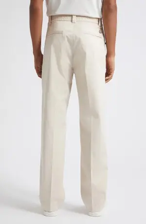 Moncler Stretch Cotton Straight Leg Pants