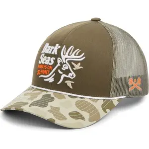 DARK SEAS Bucked Snapback Cap - Olive/camo