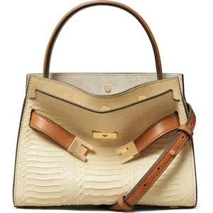 Tory Burch Petite Lee Radziwill Genuine Snakeskin Satchel