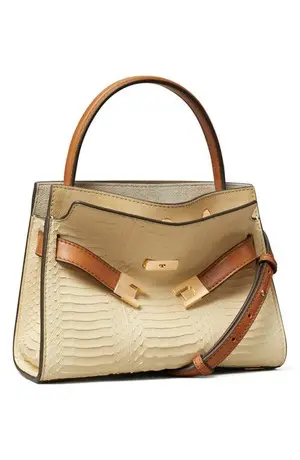 Tory Burch Petite Lee Radziwill Genuine Snakeskin Satchel