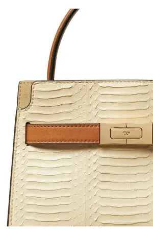 Tory Burch Petite Lee Radziwill Genuine Snakeskin Satchel