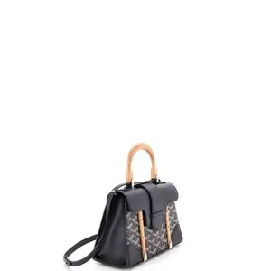 Goyard Structured Saigon Top Handle Bag Coated Canvas With Leather Mini