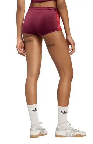 ADIDAS ORIGINALS Sst Velour Hot Shorts - Maroon