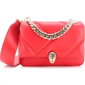 BVLGARI Serpenti Cabochon Shoulder Bag Diagonal Quilted Leather Mini