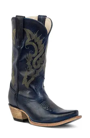 FREEBIRD Woody Leather Western Boots - Blue