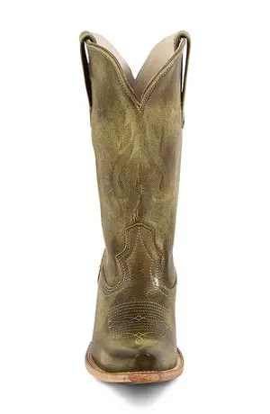 FREEBIRD Woody Leather Western Boots - Olive