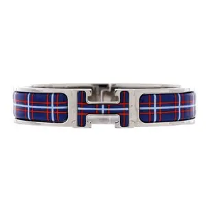 Hermès Clic H Bracelet Printed Enamel Narrow - Blue