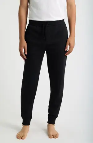 BOSS Waffle Knit Joggers - Black