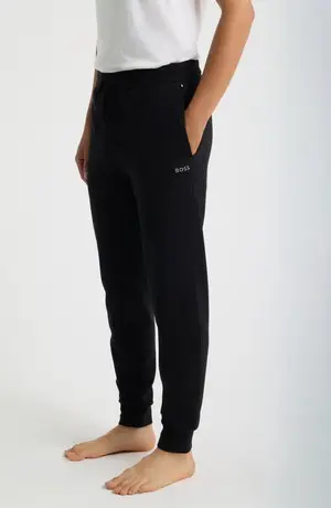 BOSS Waffle Knit Joggers - Black
