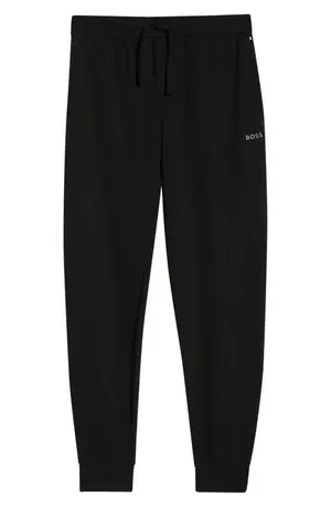 BOSS Waffle Knit Joggers - Black
