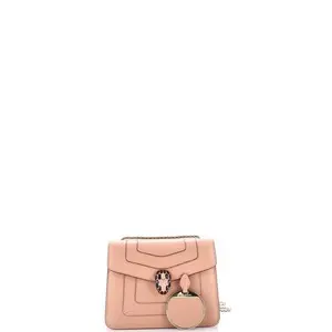 BVLGARI Serpenti Forever Square Shoulder Bag Leather Small