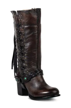 FREEBIRD Buck Knee High Boots - Black