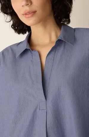 Eileen Fisher Organic Cotton Popover Shirt