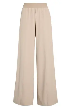 Zella Atlas Wide Leg Pants - Tan Thread